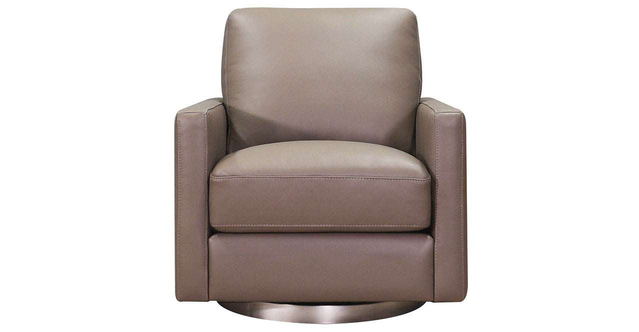 Ashby Swivel Leather Chair – Hydeline Canada